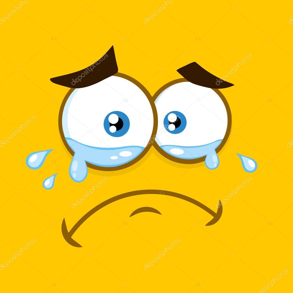 Crying Cartoon Face — Stock Vector © HitToon #169470344