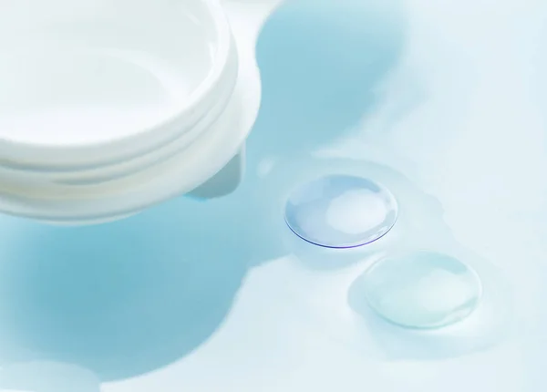 Hard contact lenses - rigid gas permeable contacts Stock Photo by ...