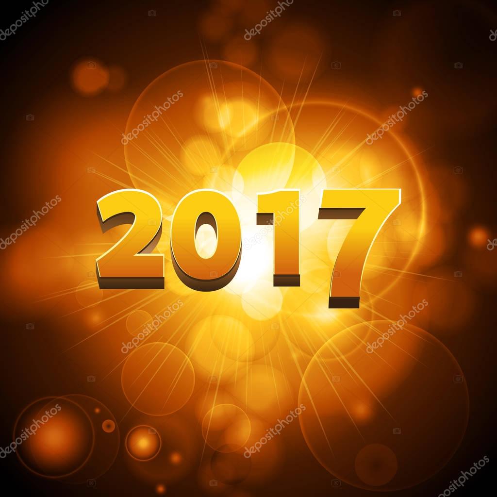 Twenty seventeen glowing gold background Stock Vector by ©elaineitalia ...