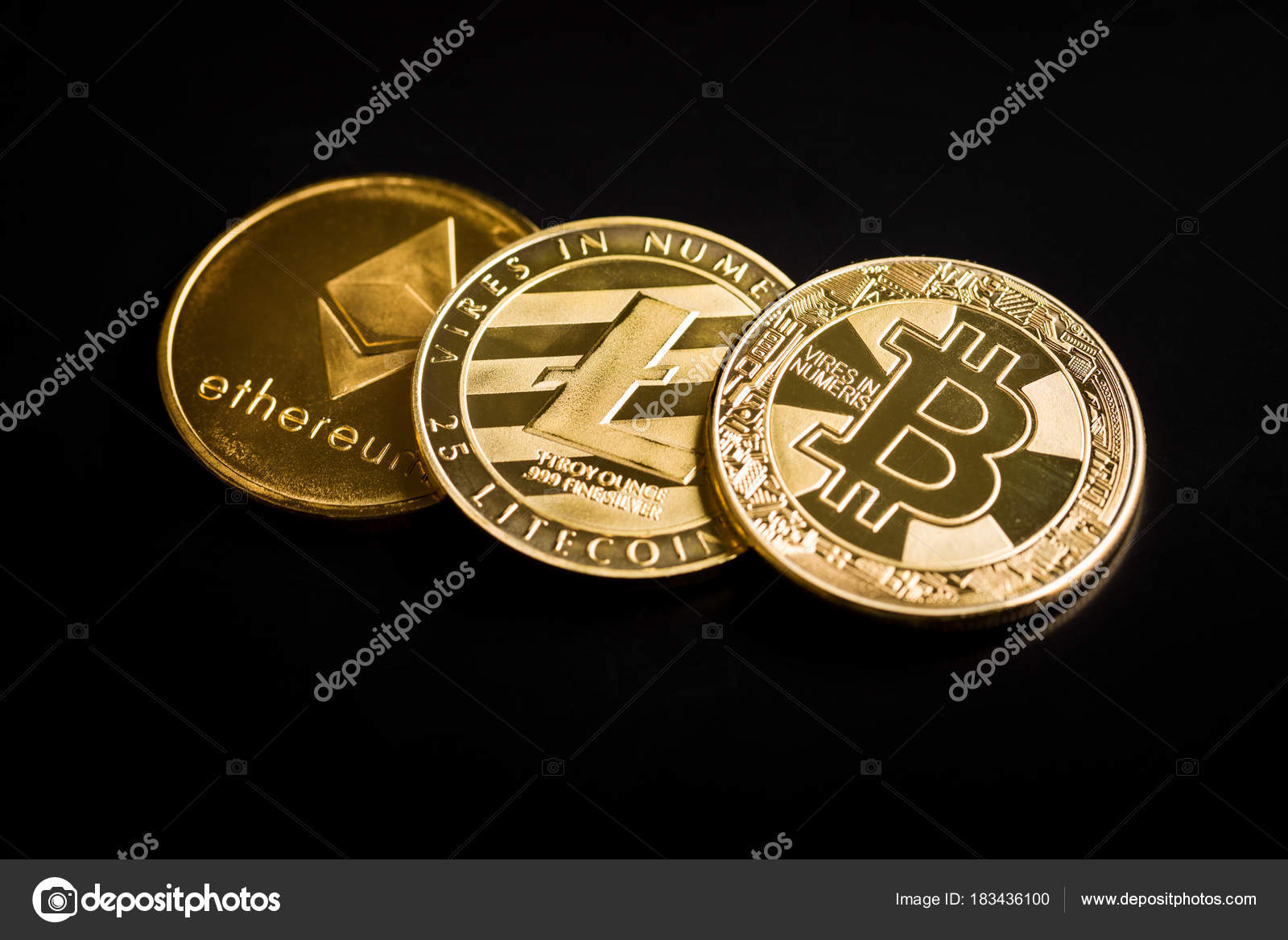 Bitcoin, ethereum and litecoin. – Stock Editorial Photo © jirkaejc ...