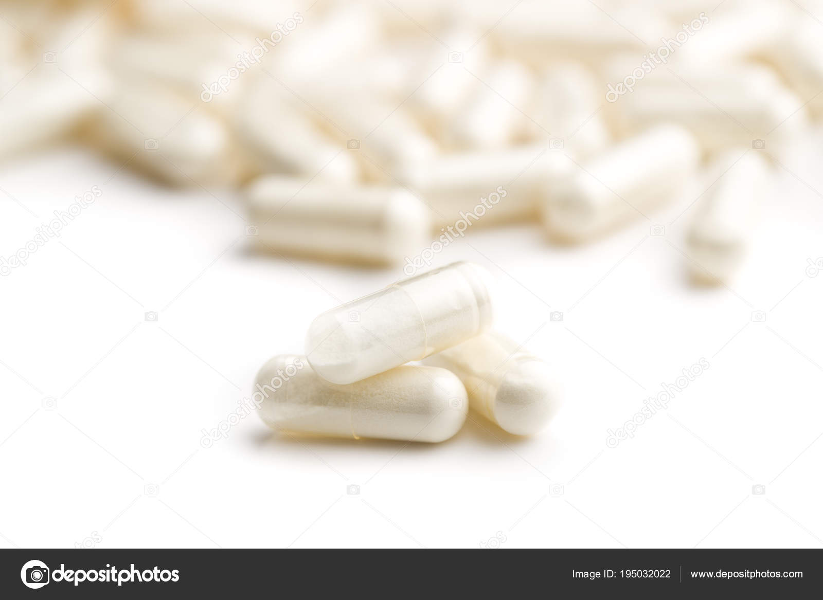White medicine capsules. Stock Photo by ©jirkaejc 195032022