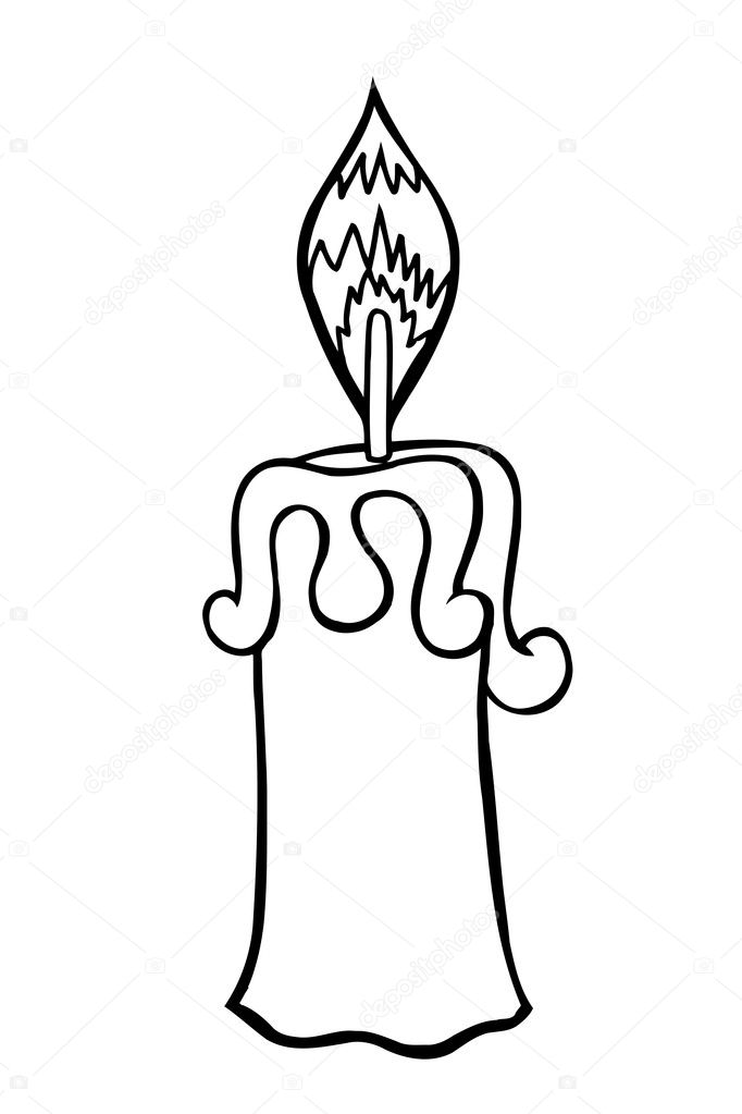 Vector Sketch Candle — Stock Vector © frescomovie #127257928