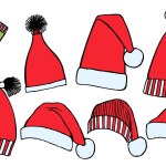 Doodle hats Santa Claus Stock Illustration by ©frescomovie #133465922