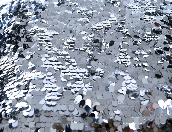 Silver sequins texture — Stock Photo © gilmanshin #13243634