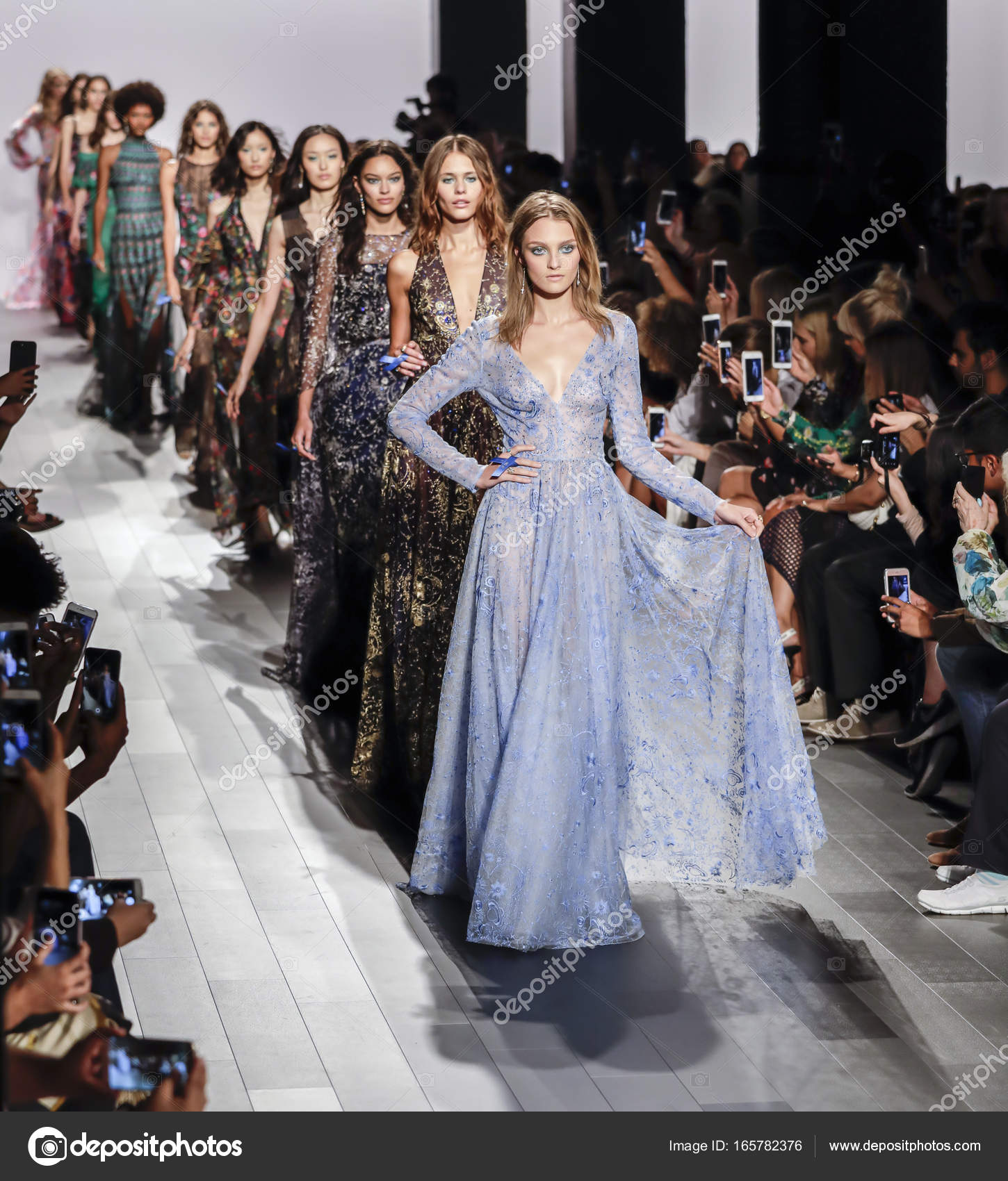 Models walk runway – Stock Editorial Photo © SamAronov #165782376