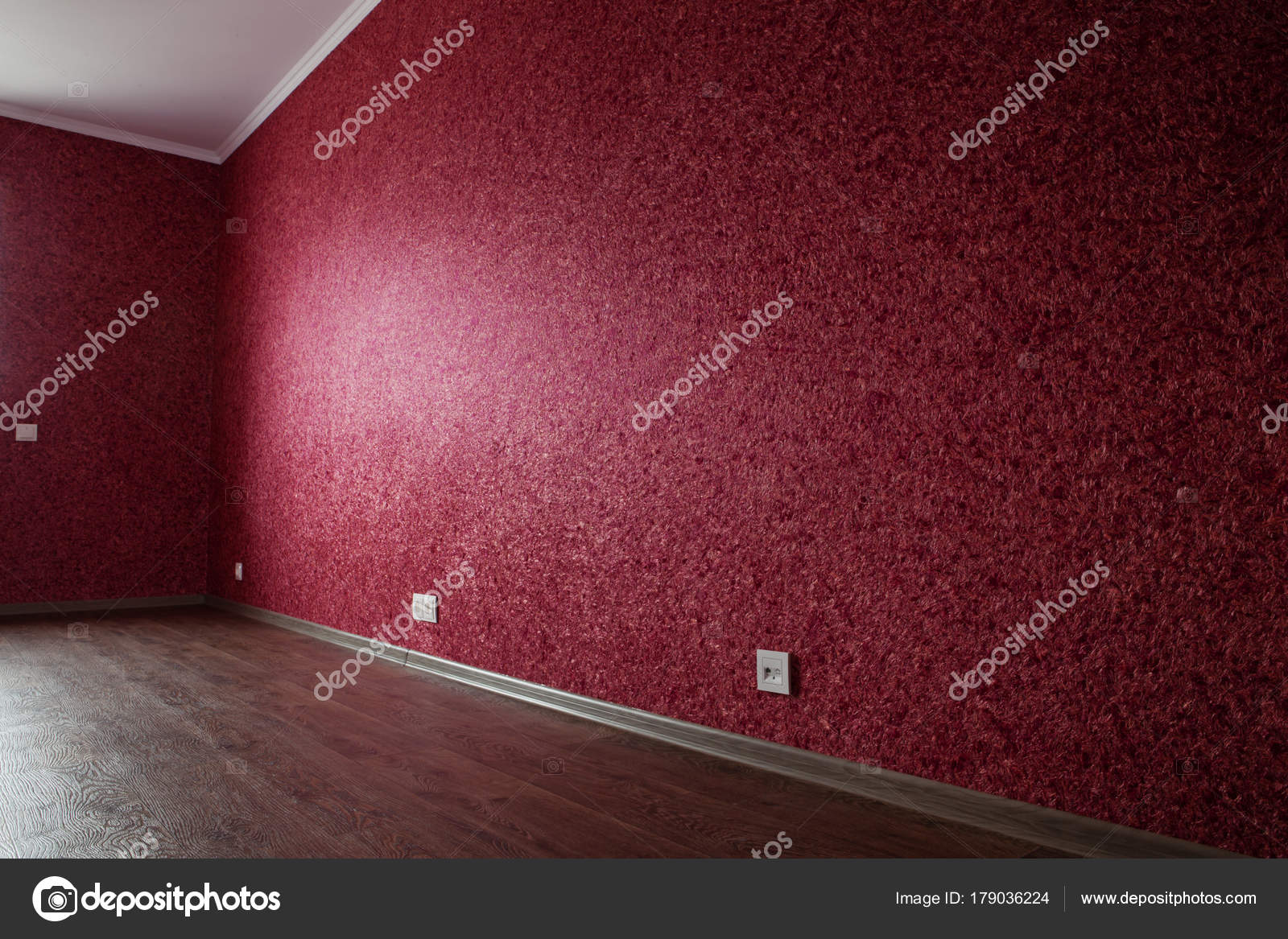 Part of empty red room Stock Photo by ©ssuaphoto 179036224