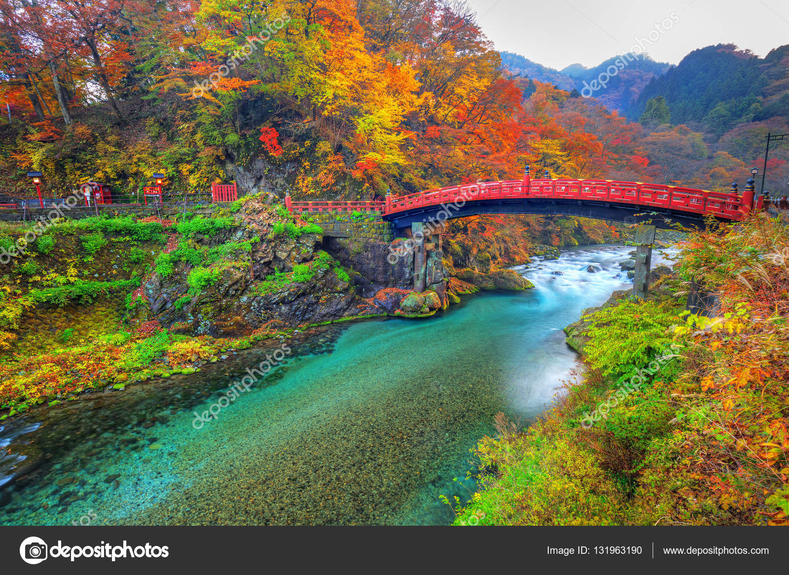 Shinkyo Bridge during autumn in Nikko — Stock Photo © Patryk_Kosmider ...