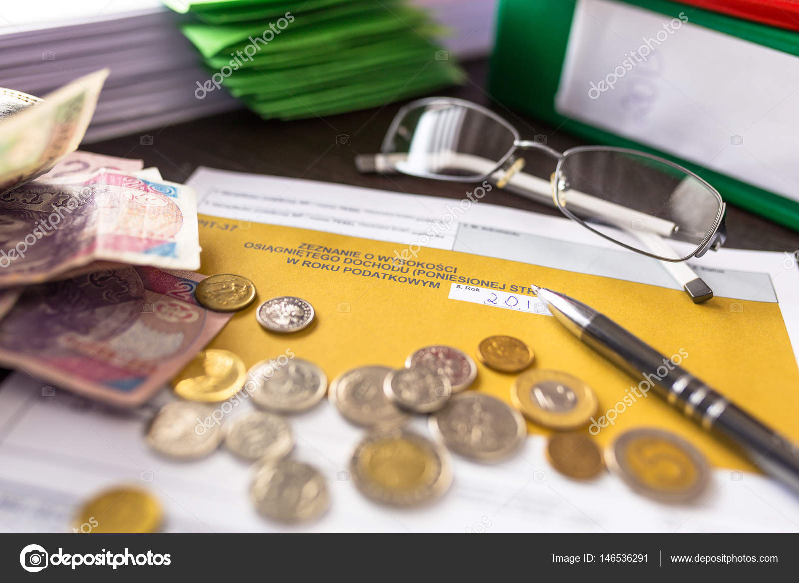 Polish tax form PIT-37 for individual tax — Stock Photo © Patryk ...