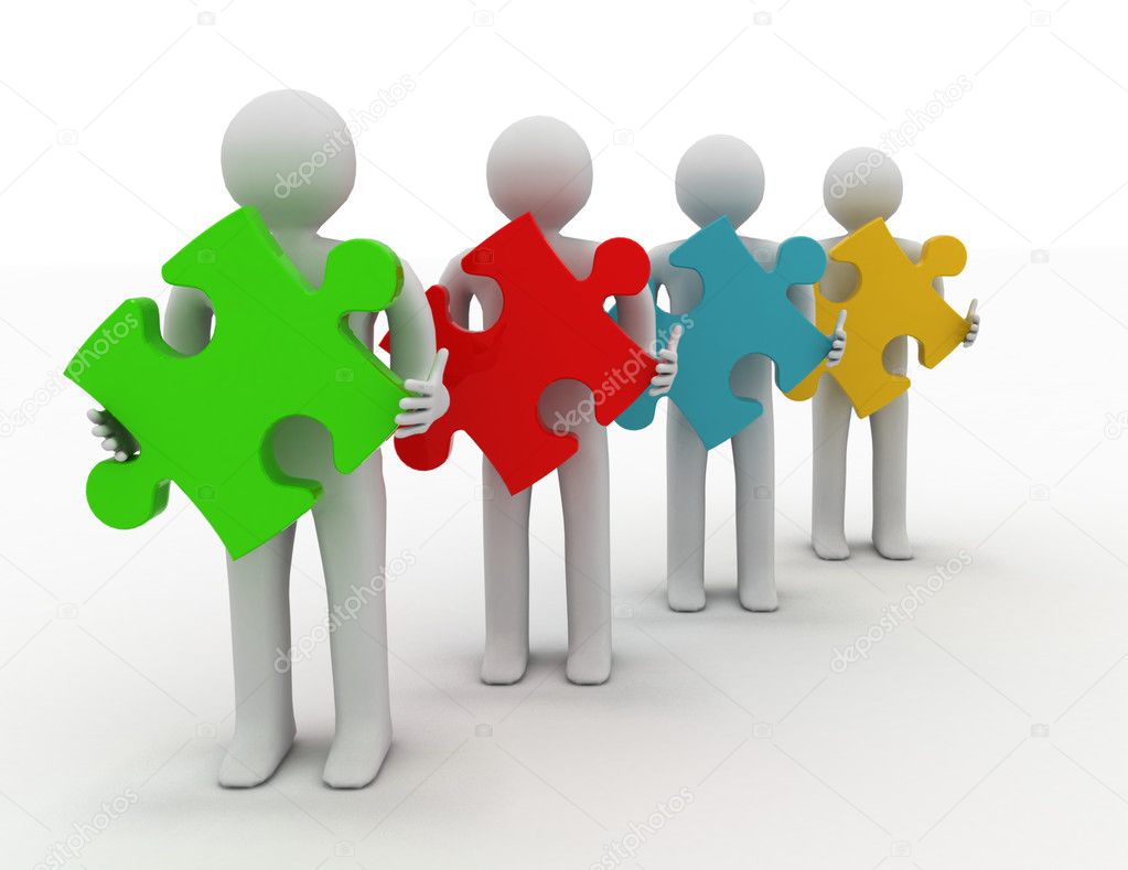 3d people - human character with puzzle. — Stock Photo © andreync ...