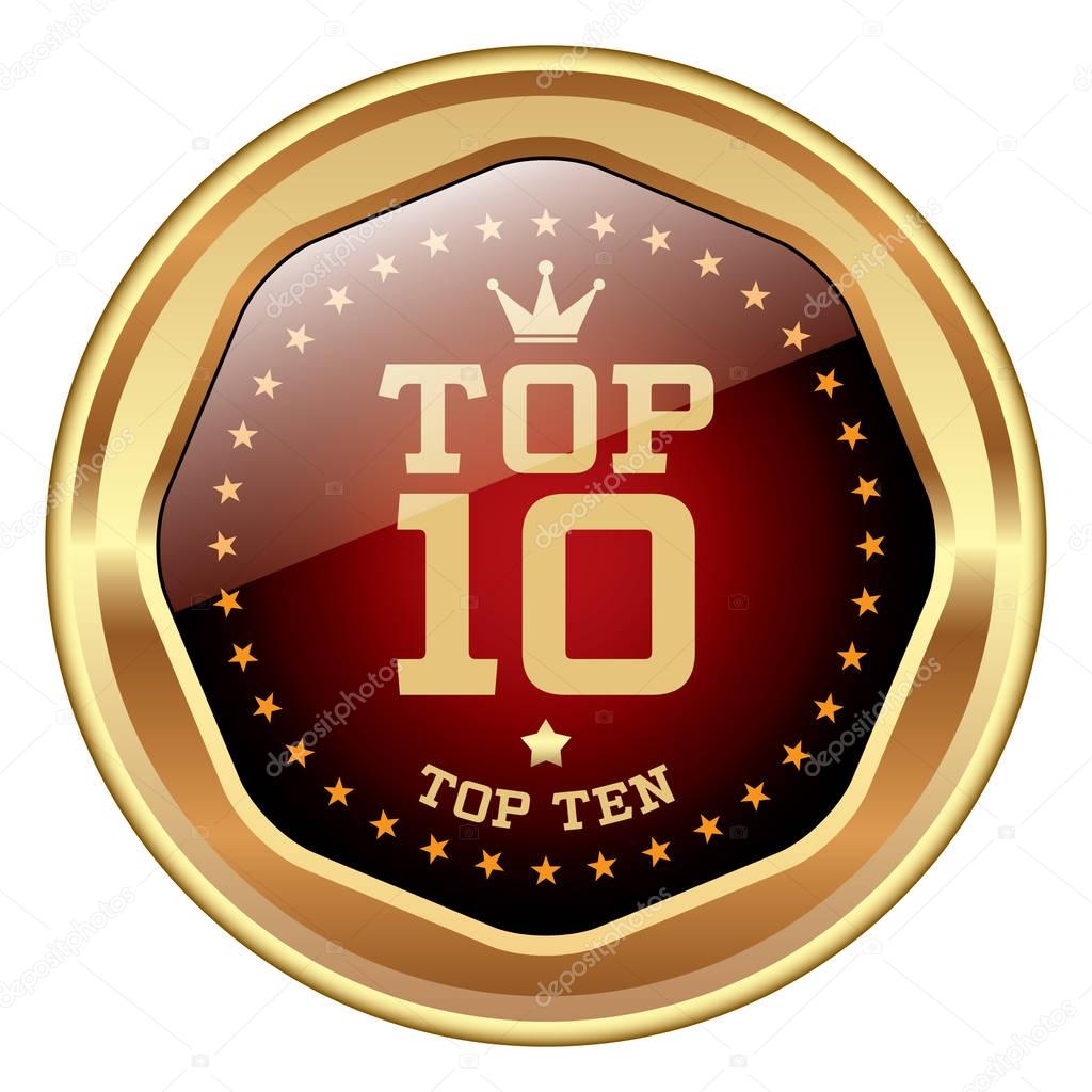 Top 10 badge Stock Vector by ©mediterranean 130273918