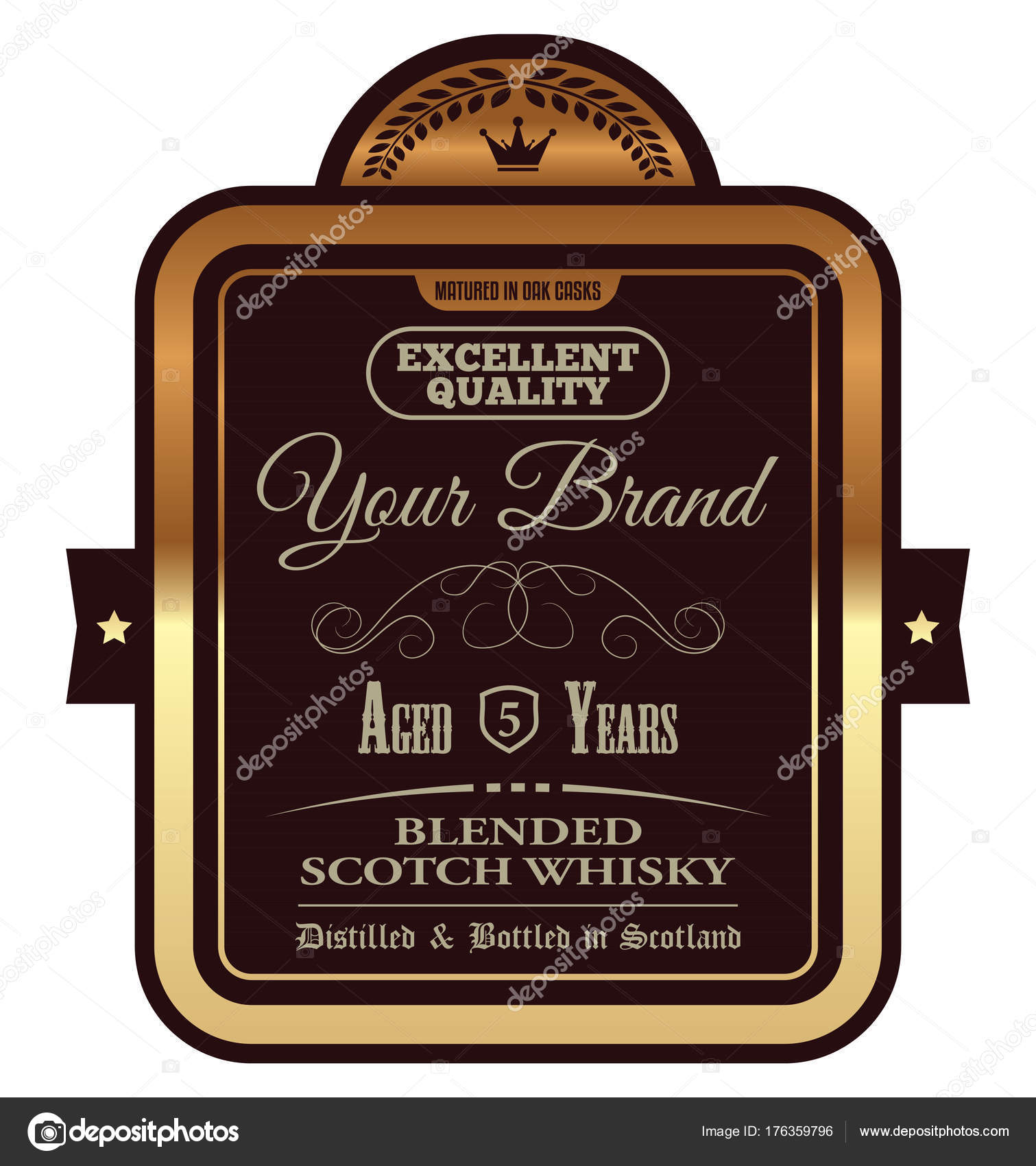 Scotch Whisky Vector Label Stock Vector by ©mediterranean 176359796