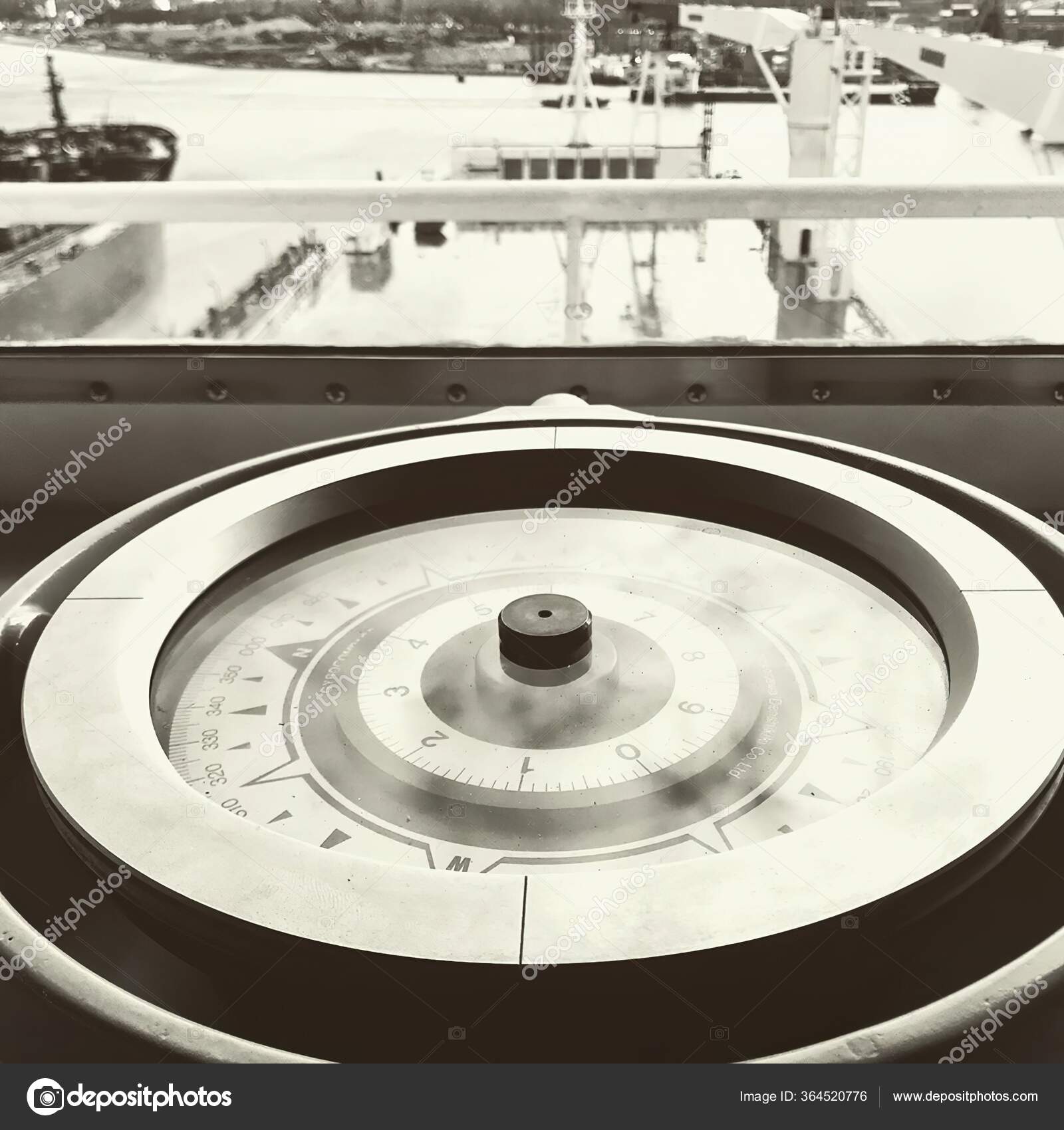 Detail Gyro Compass Merchant Ship — Stock Photo © leonardo1 #364520776