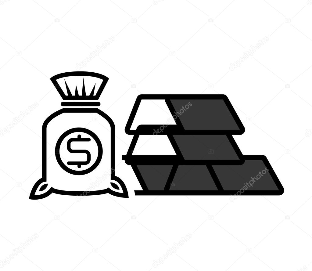 Gold bars block Stock Vector by ©yupiramos 124853086