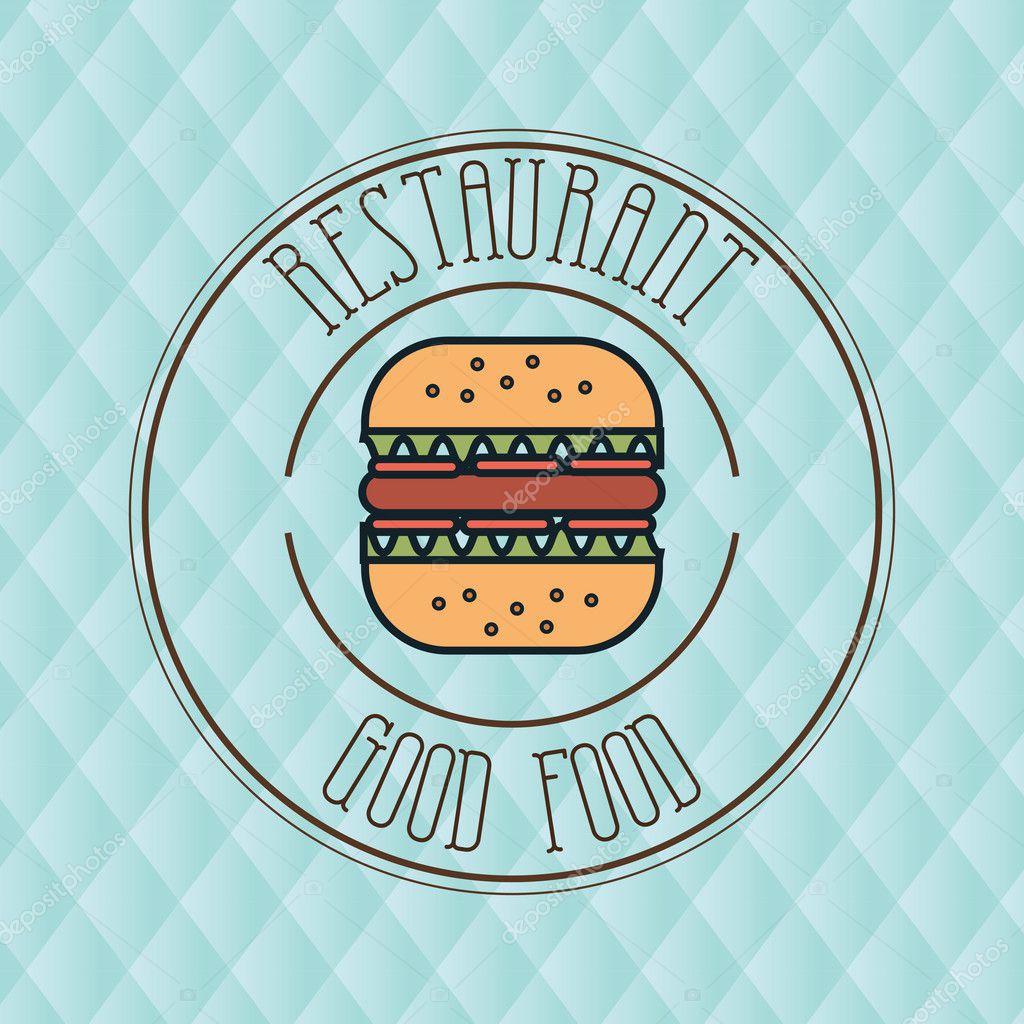 Burger bread fast food Stock Vector by ©yupiramos 124956634