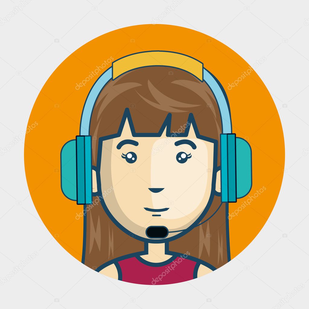 Customer call center design Stock Vector Image by ©yupiramos #125808088