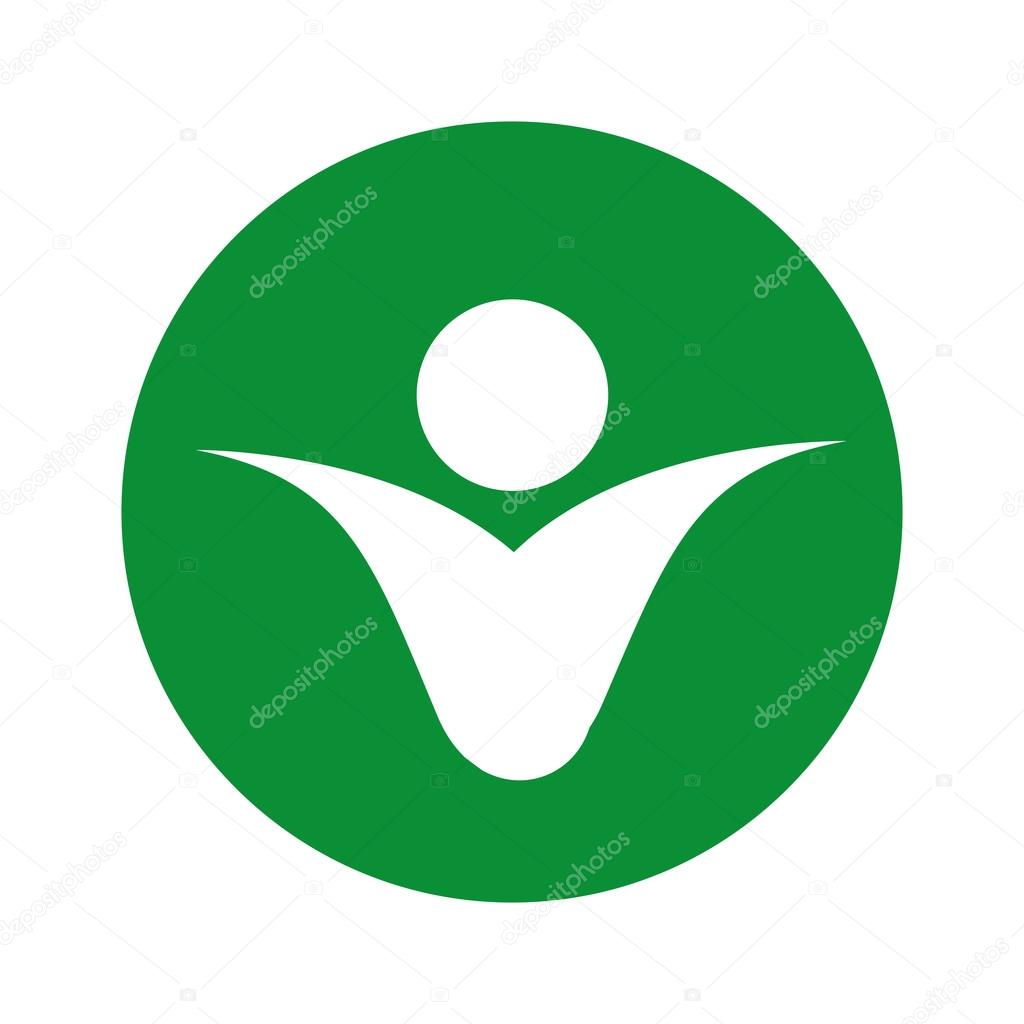 Human silhouette ecology symbol Stock Vector Image by ©yupiramos #127120836
