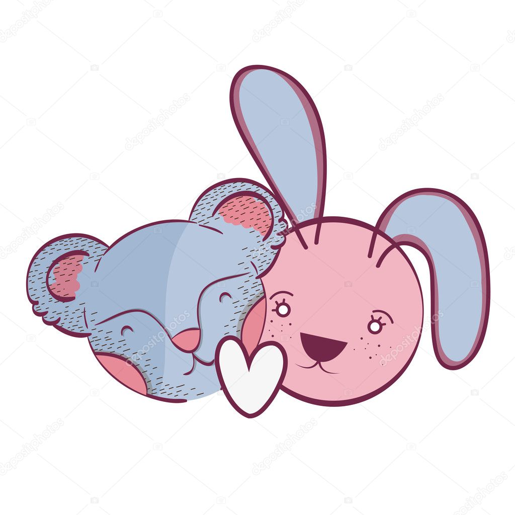 Bear and rabbit design Stock Vector by ©yupiramos 127123074
