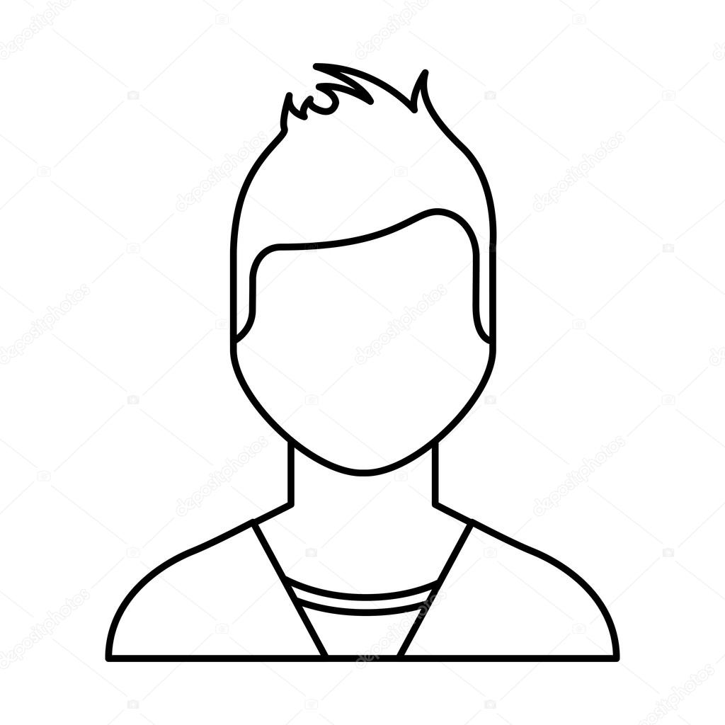 Hombre macho avatar línea icono Vector de stock por ©yupiramos 128000952