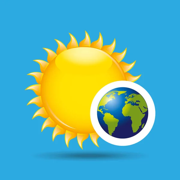 Earth rotation the sun icon design Stock Vector Image by ©yupiramos ...