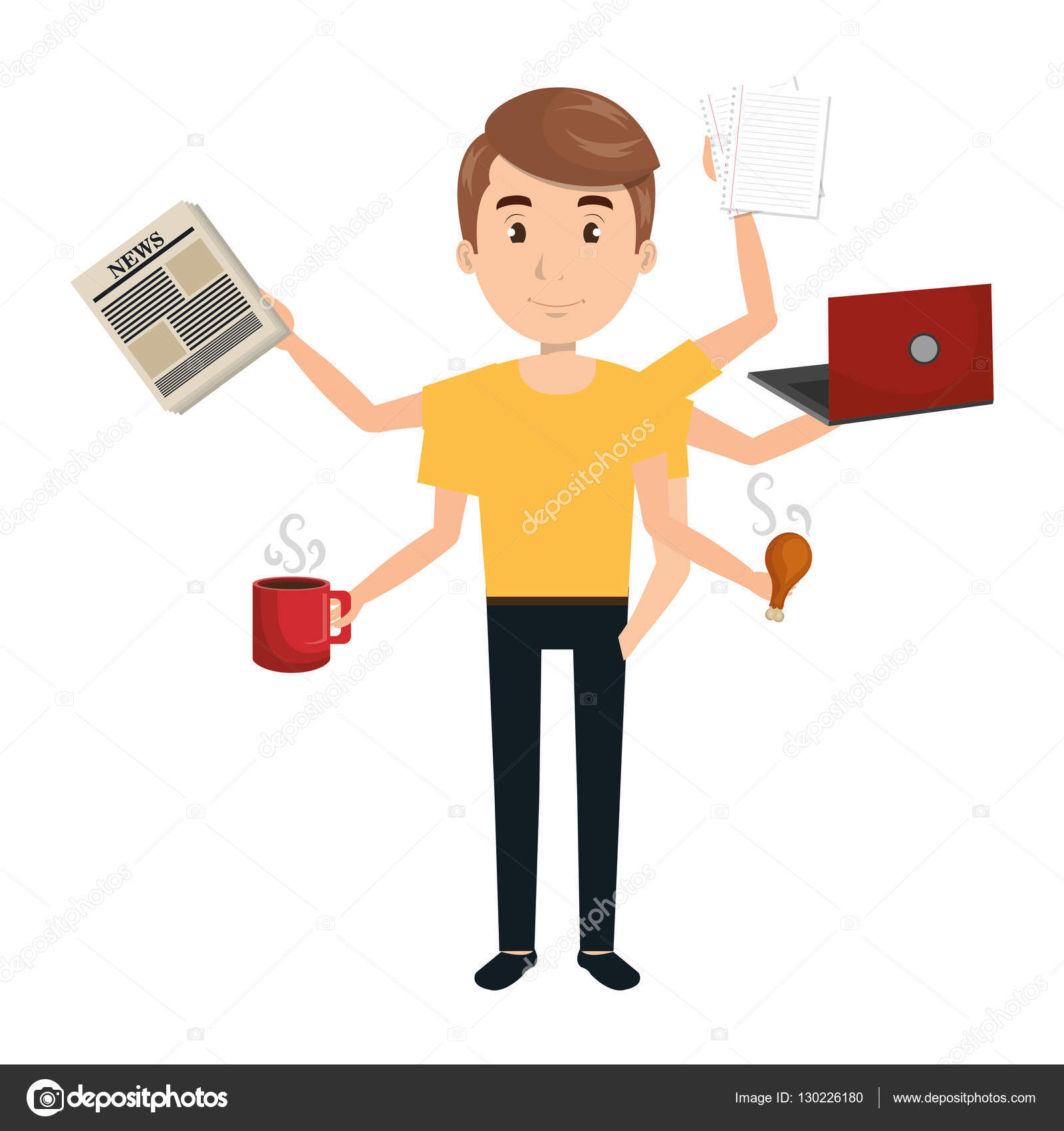 Busy Person Cartoon