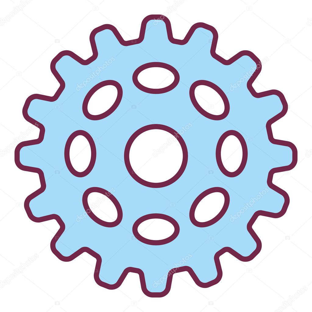 Gear setting isolated icon Stock Vector Image by ©yupiramos #130539834