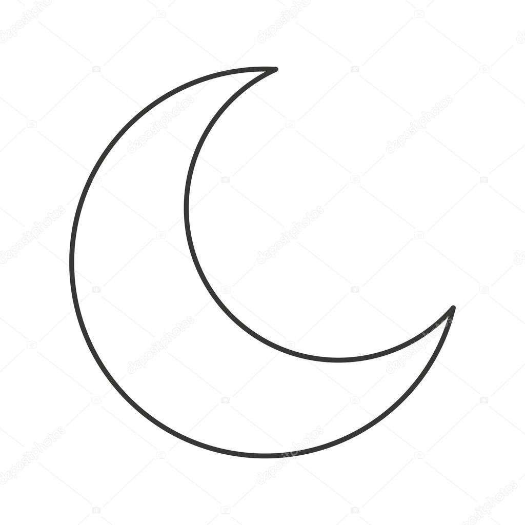 Cute moon isolated icon Stock Vector Image by ©yupiramos #130544326