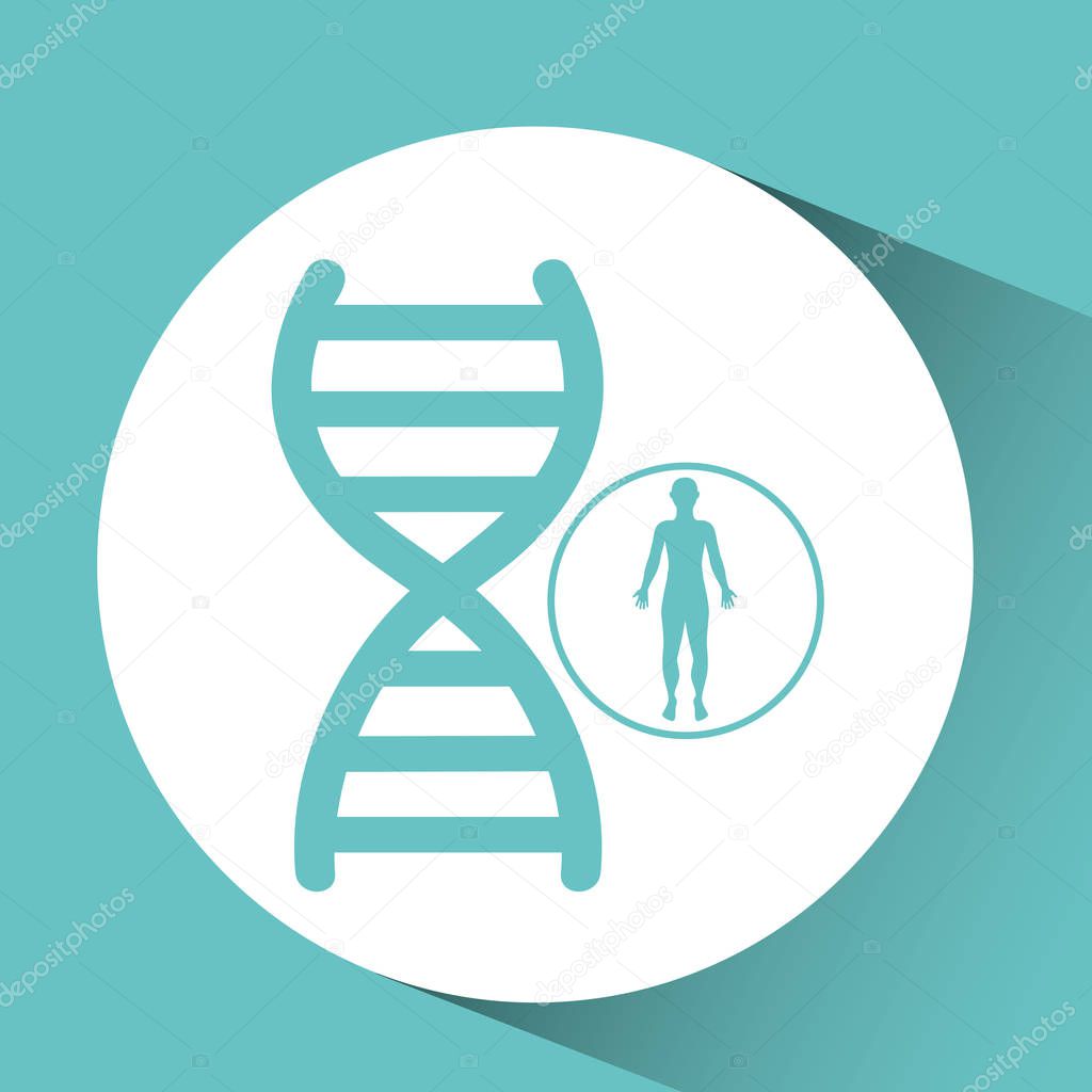 Silhouette person medical genetic icon design Stock Vector Image by ...