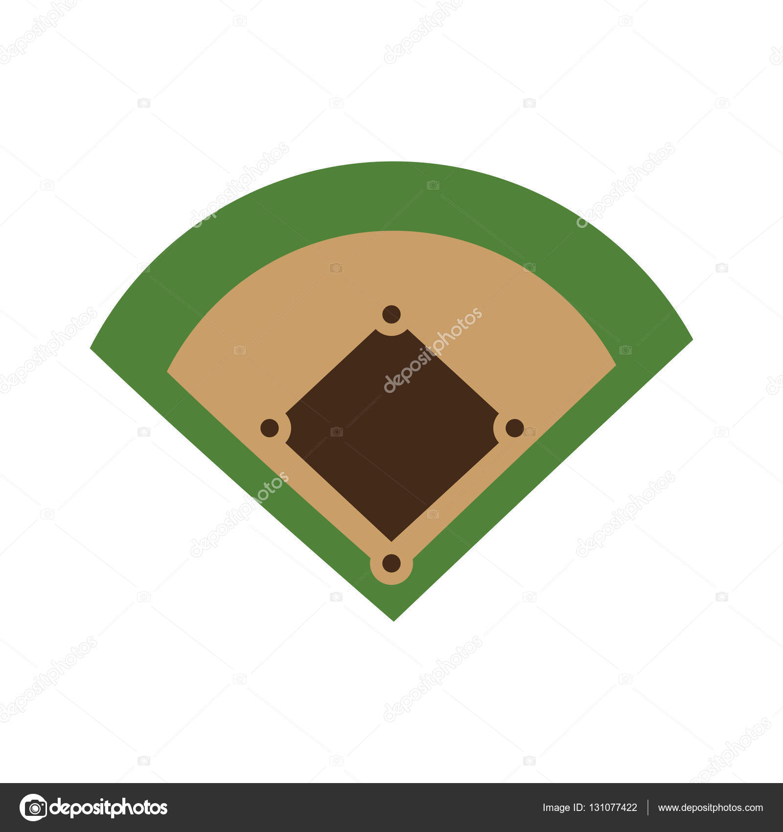 Baseball Diamond Vector Art