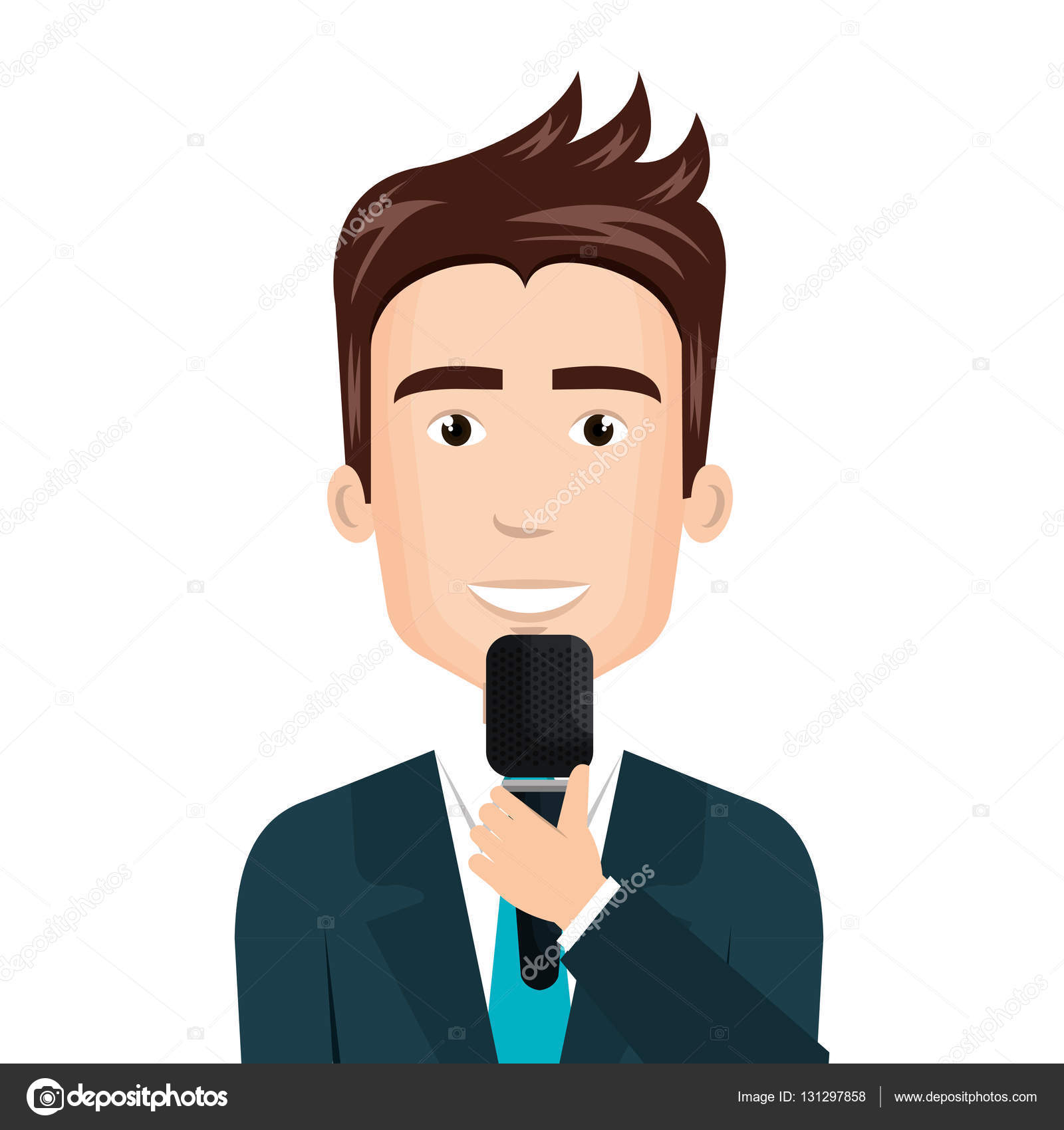 Breaking news reporter character Stock Vector Image by ©yupiramos ...