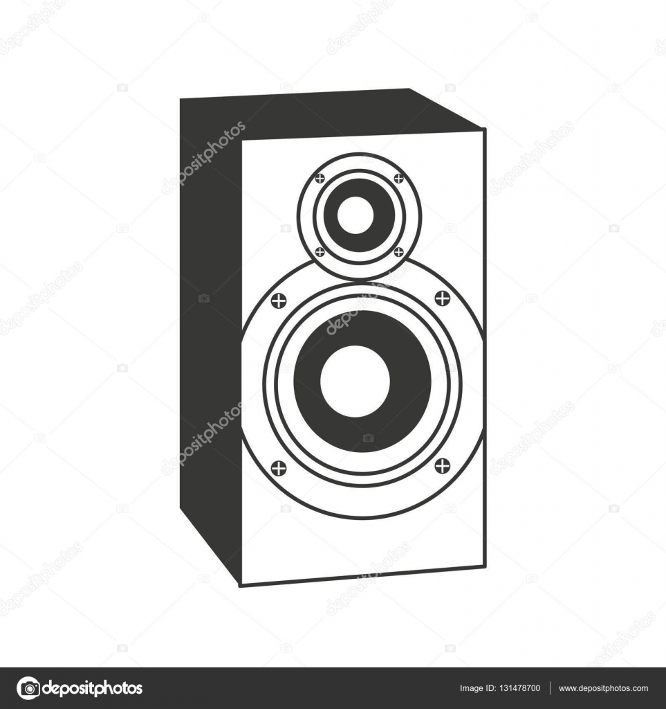 Speaker audio device icon Stock Vector by ©yupiramos 131478700