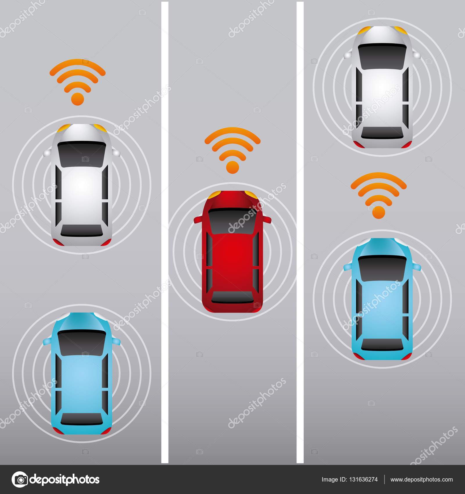 Autonomous car design — Stock Vector © yupiramos #131636274