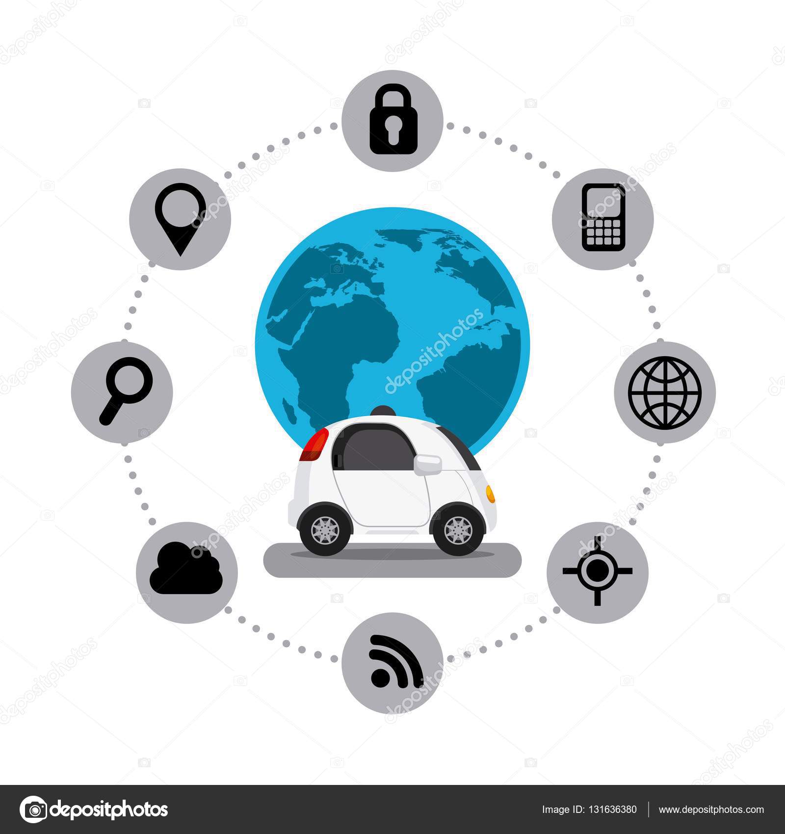 Autonomous car design Stock Vector by ©yupiramos 131636380