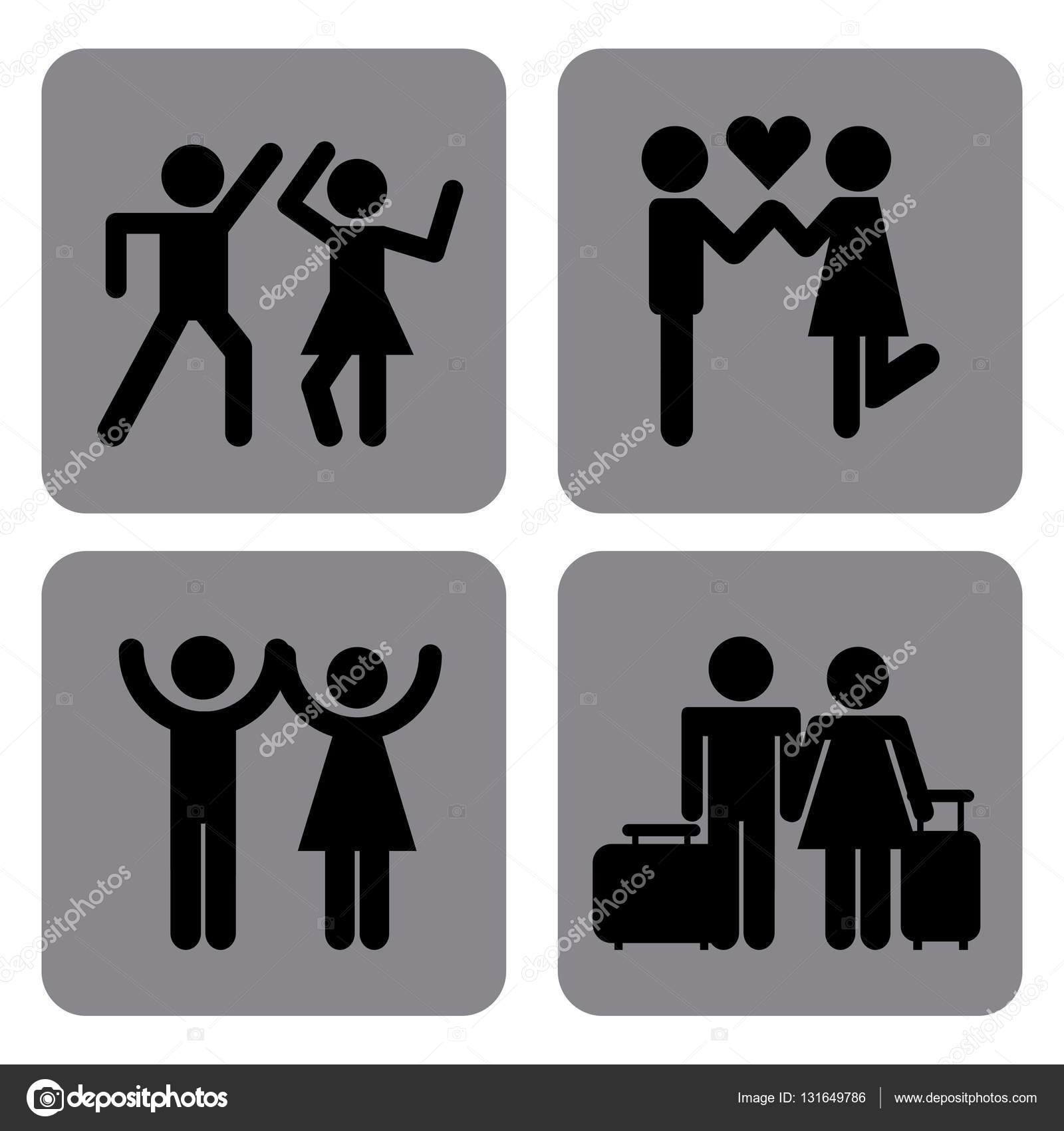 Couples icons design Stock Vector Image by ©yupiramos #131649786