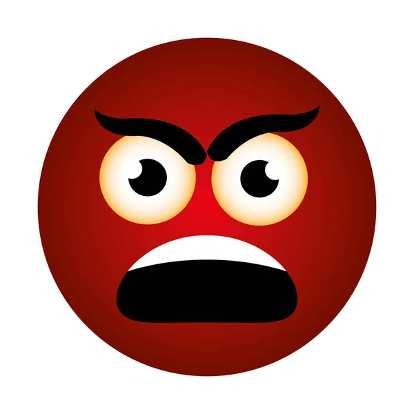 Red Mad Face Clipart