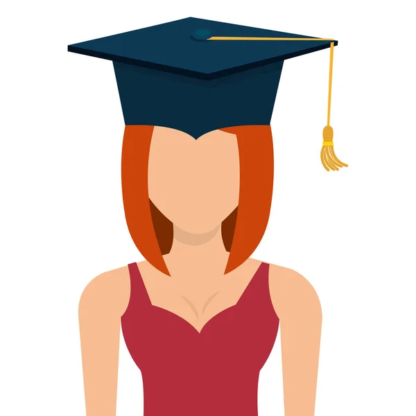 Female student graduation avatar profile. Stock Vector Image by ...