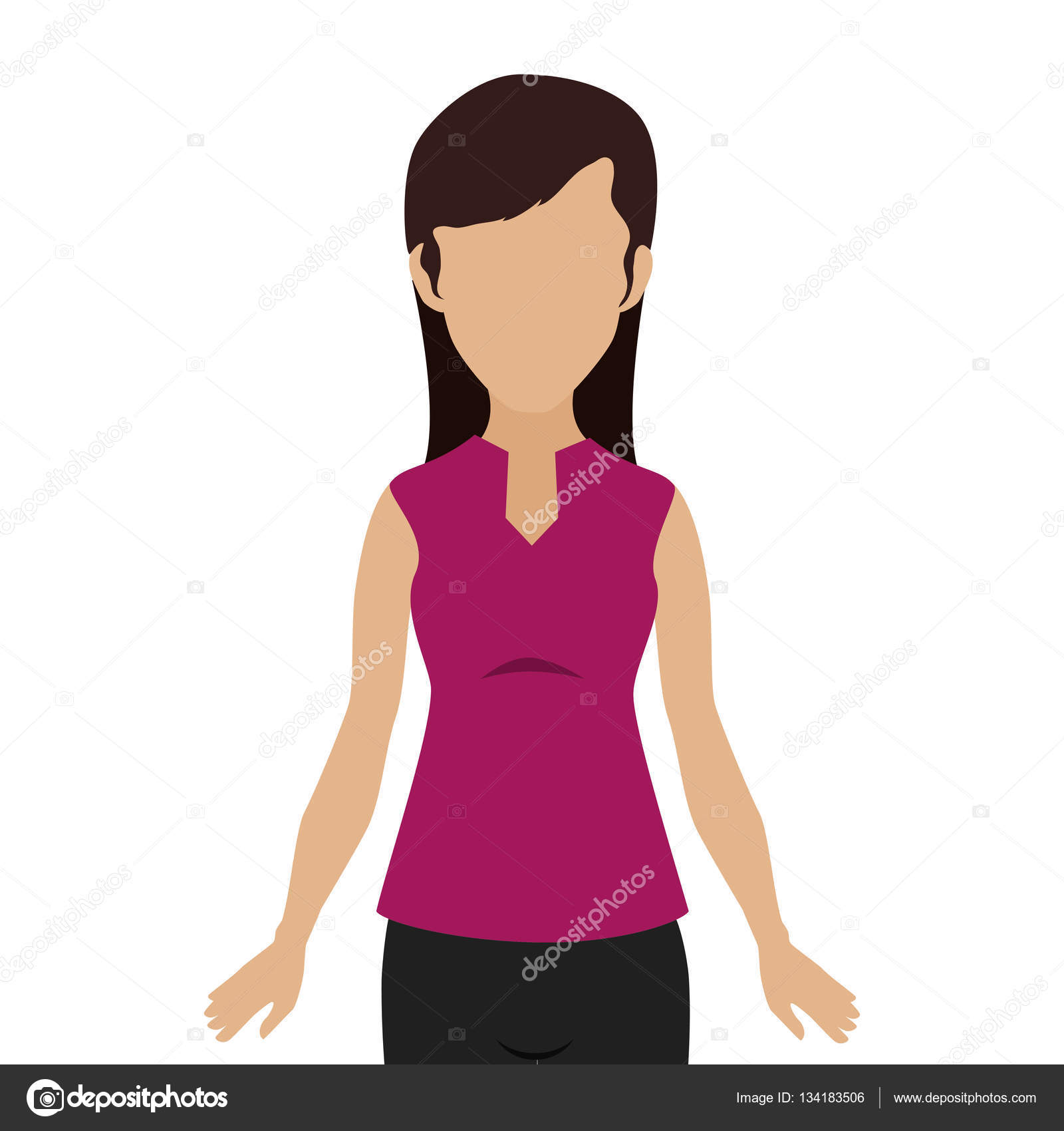 Businesswoman Character Avatar Icon Stock Vector By ©yupiramos 134183506