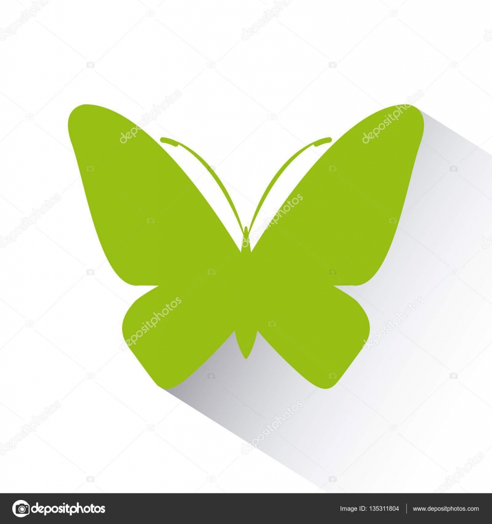 Green butterfly icon Stock Vector by ©yupiramos 135311804