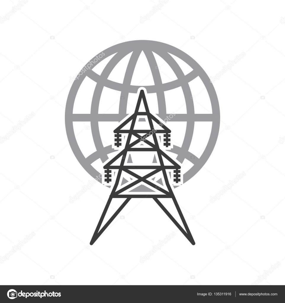 Energy tower icon Stock Vector Image by ©yupiramos #135311916