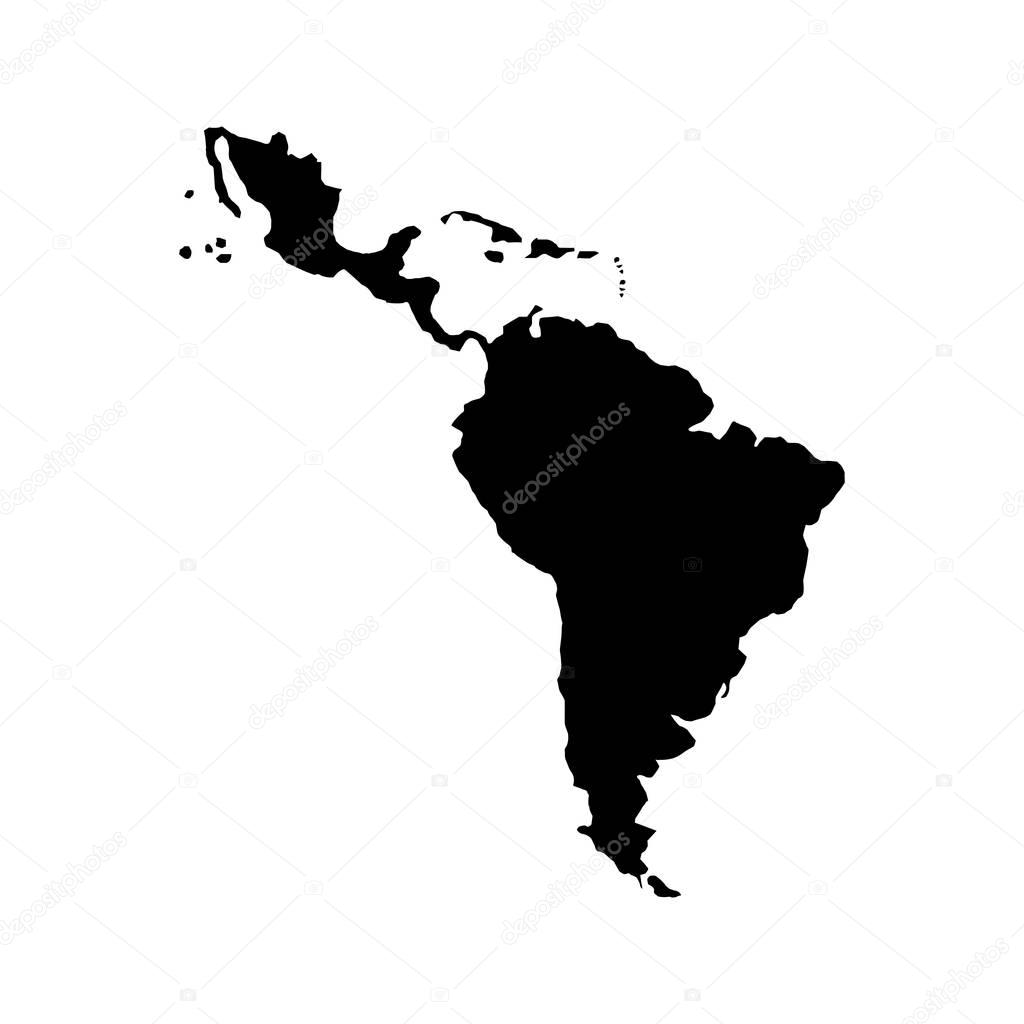 Mapa de América Latina Vector de stock por ©yupiramos 135357062