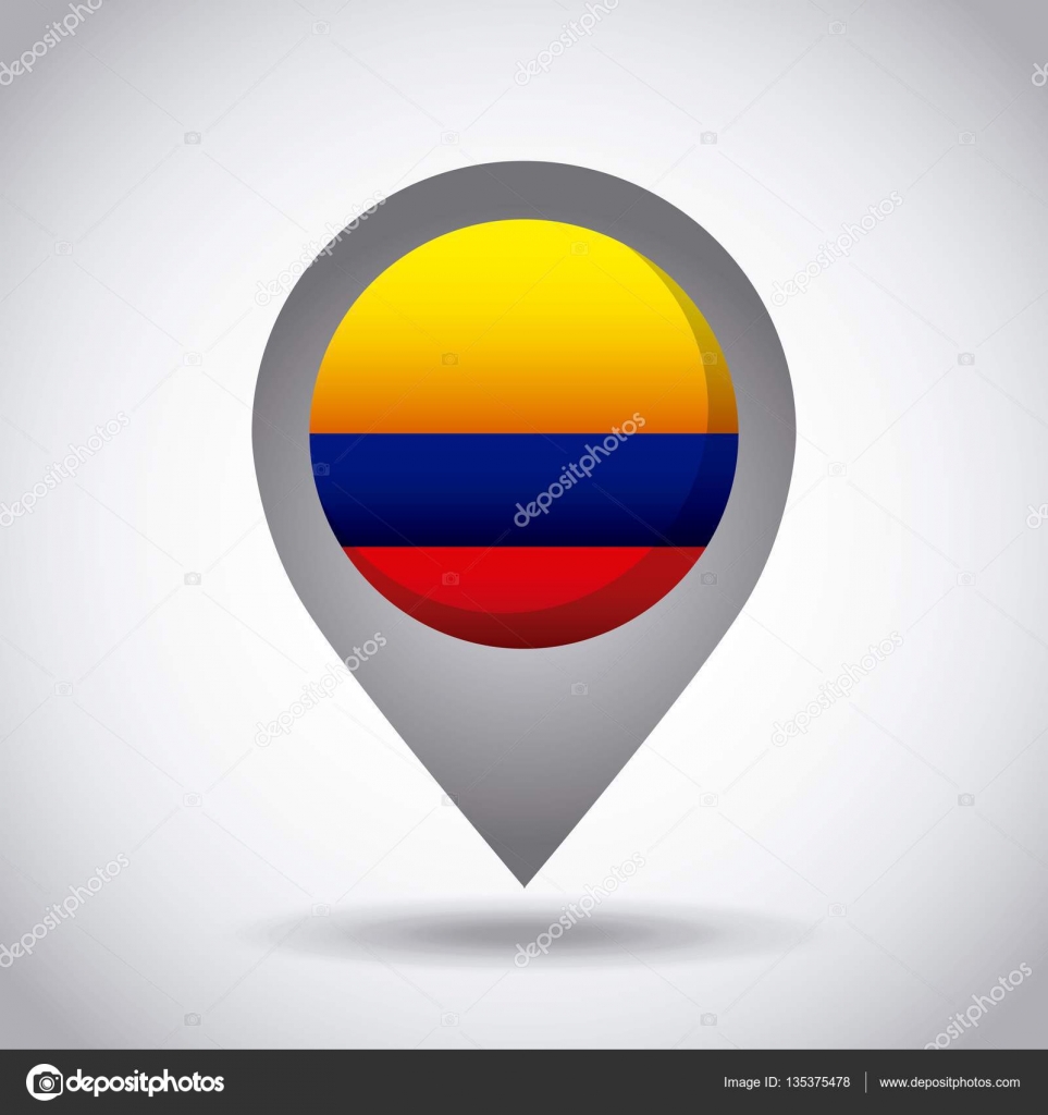 Colombia flag pin Stock Vector by ©yupiramos 135375478