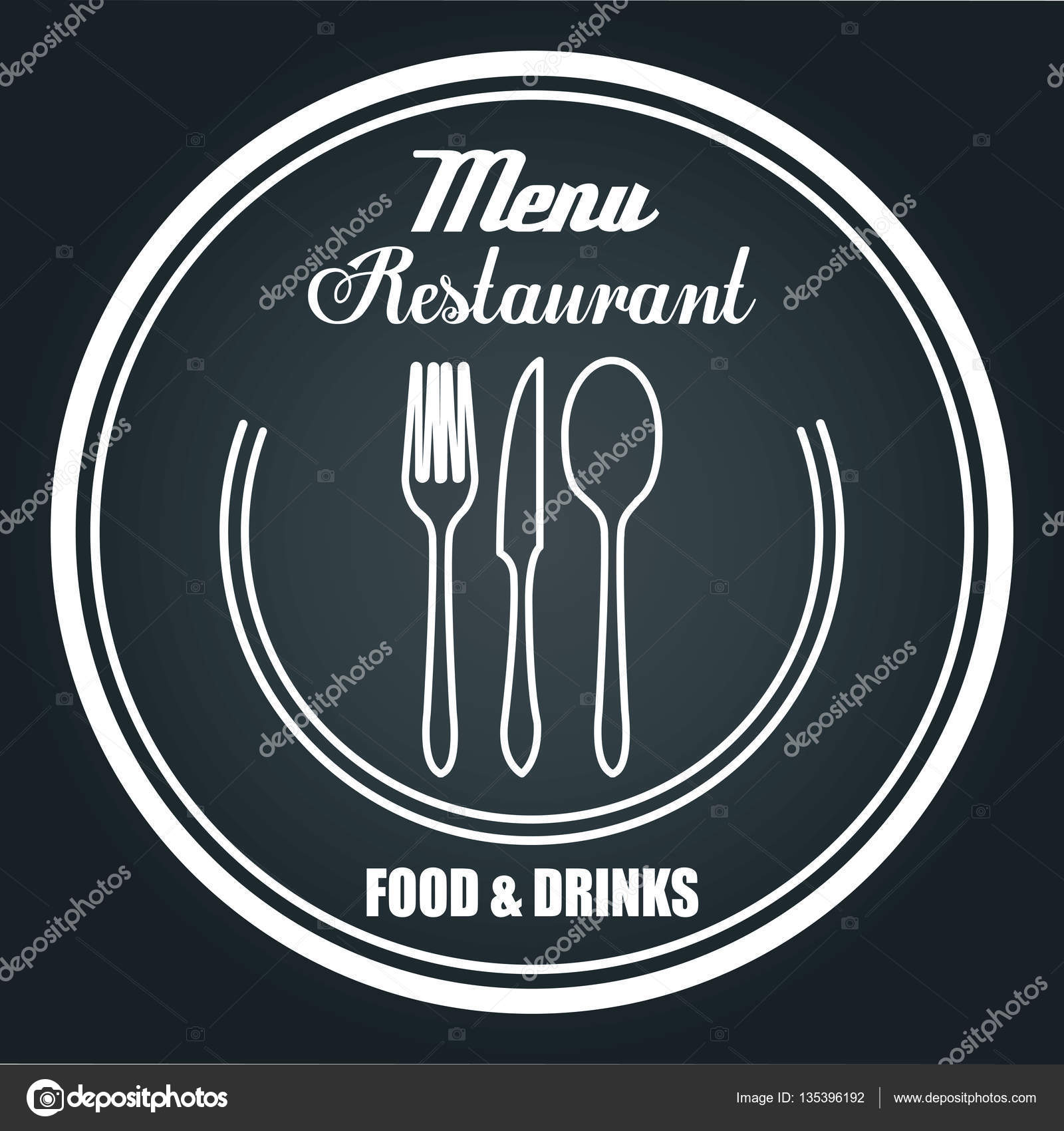 Menu restaurant delicious food line isolated Stock Vector by ©yupiramos ...