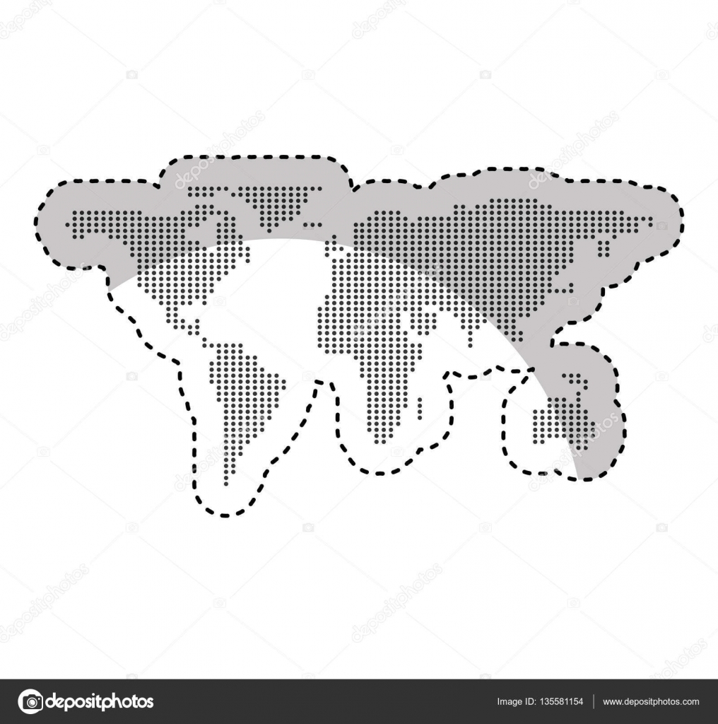 World map geography icon — Stock Vector © yupiramos #135581154