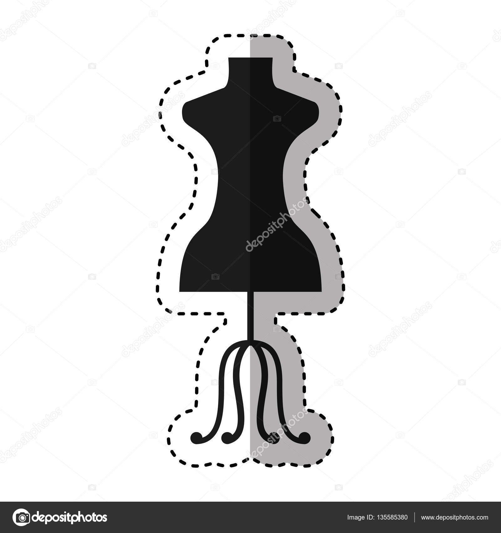 Female mannequin isolated icon Stock Vector Image by ©yupiramos #135585380