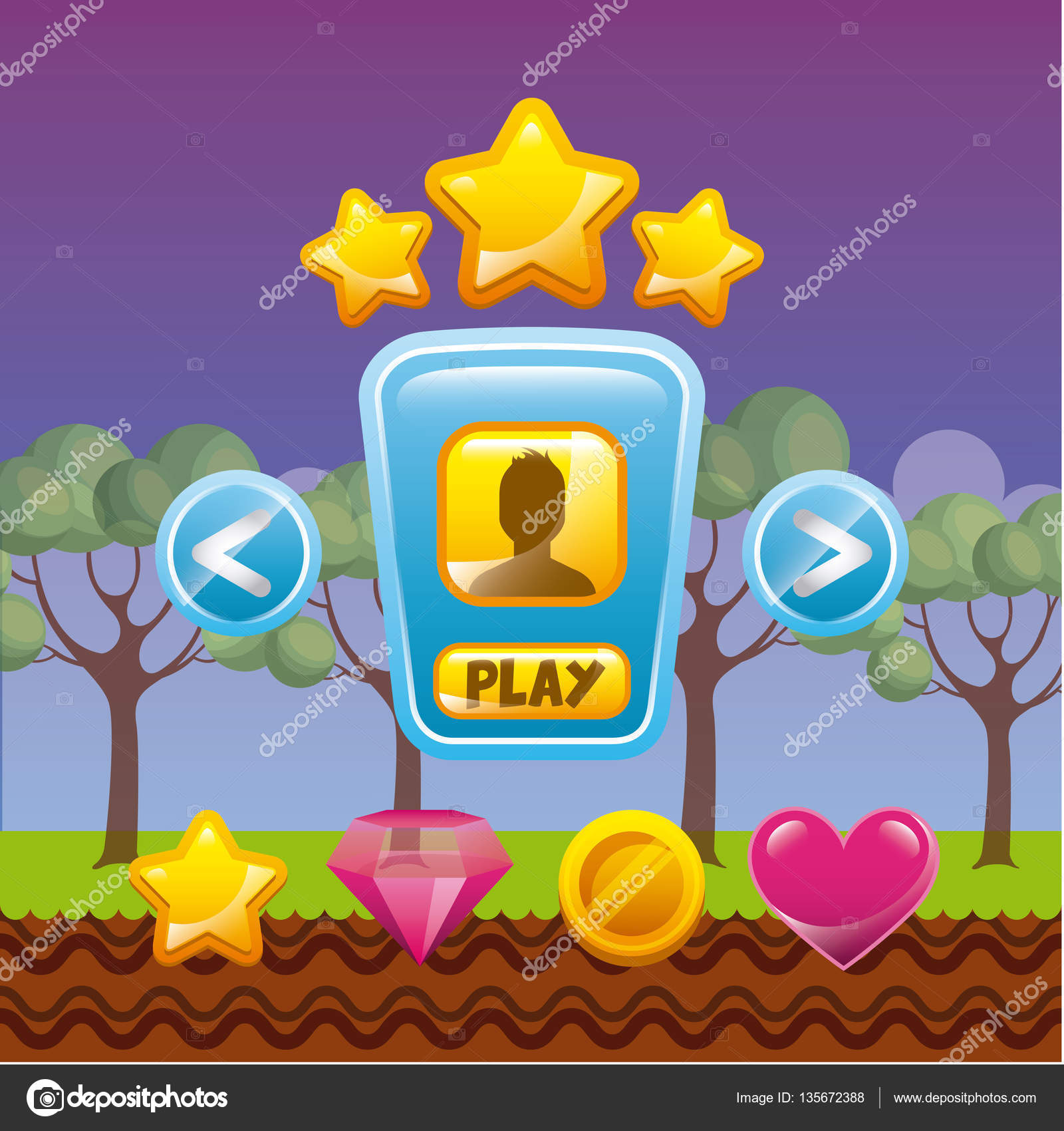 Videogame interface design Stock Vector Image by ©yupiramos #135672388