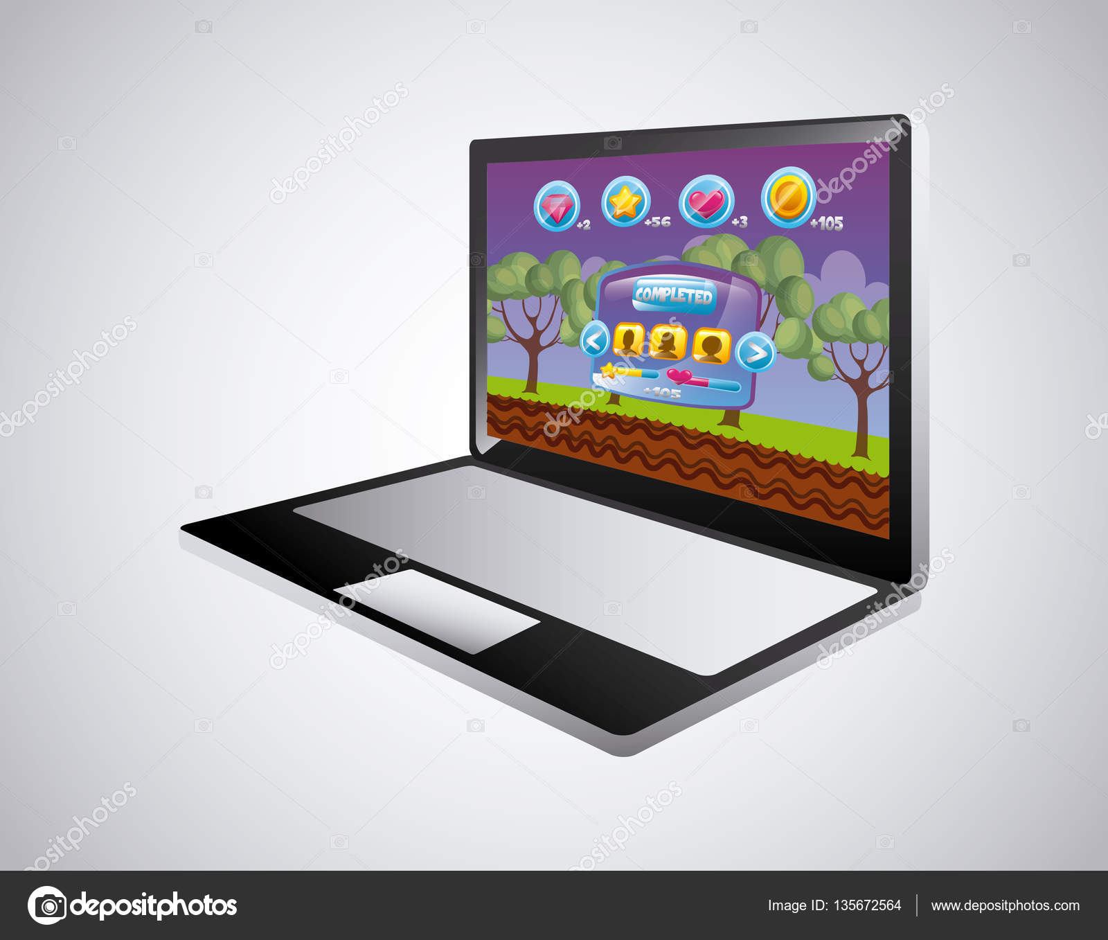 Videogame interface design Stock Vector by ©yupiramos 135672564