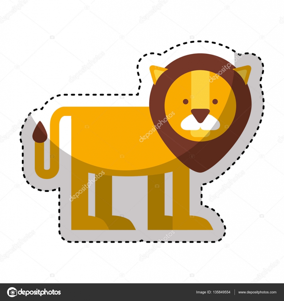 Cute lion character icon Stock Vector Image by ©yupiramos #135849554