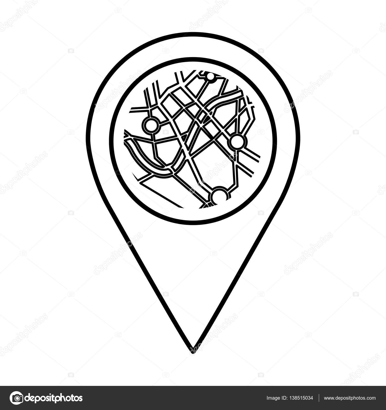 Pin pointer location icon Stock Vector Image by ©yupiramos #138515034