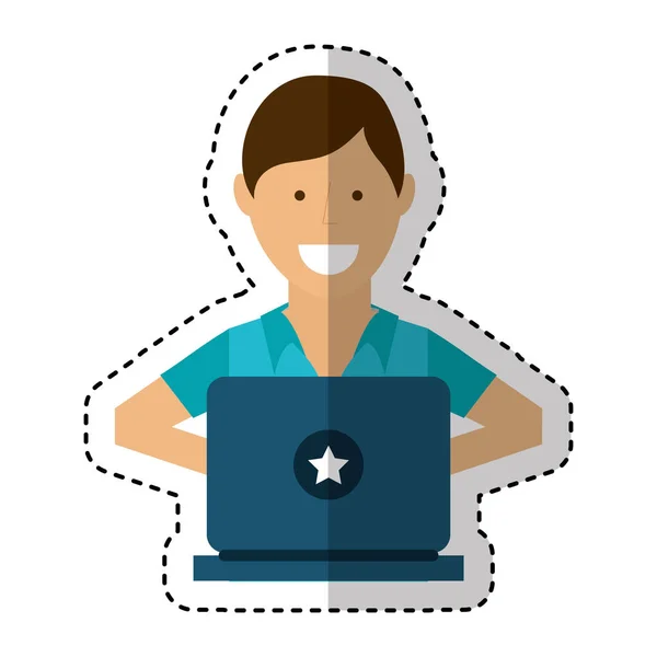 Person using the computer Vector Art Stock Images | Depositphotos