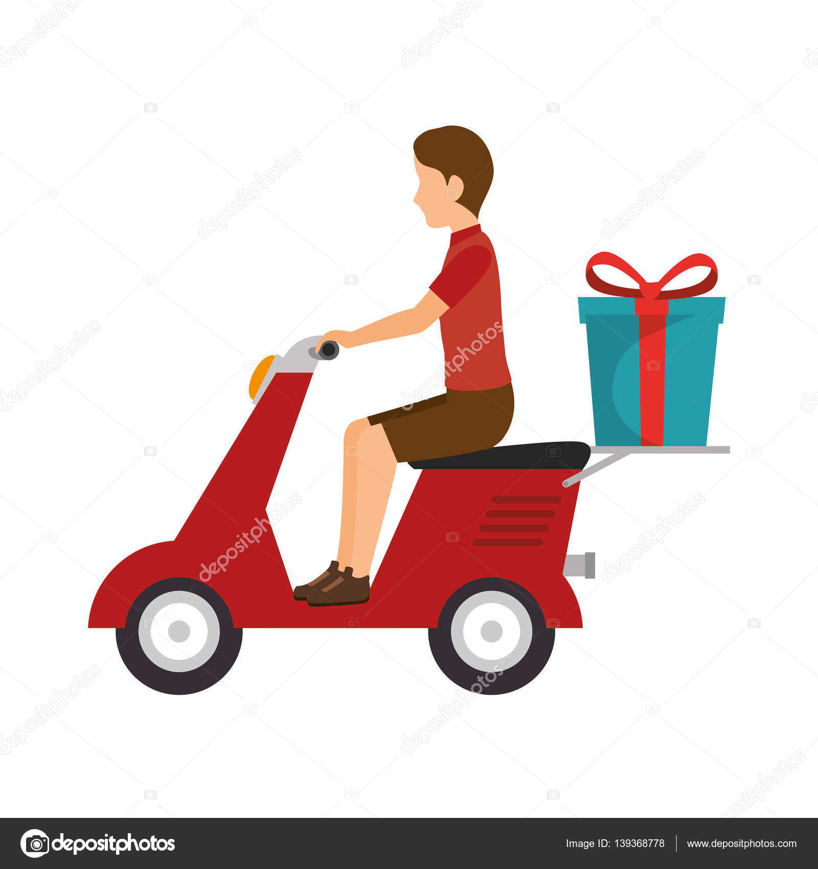 Delivery motorcycle service icon Stock Illustration by ©yupiramos ...