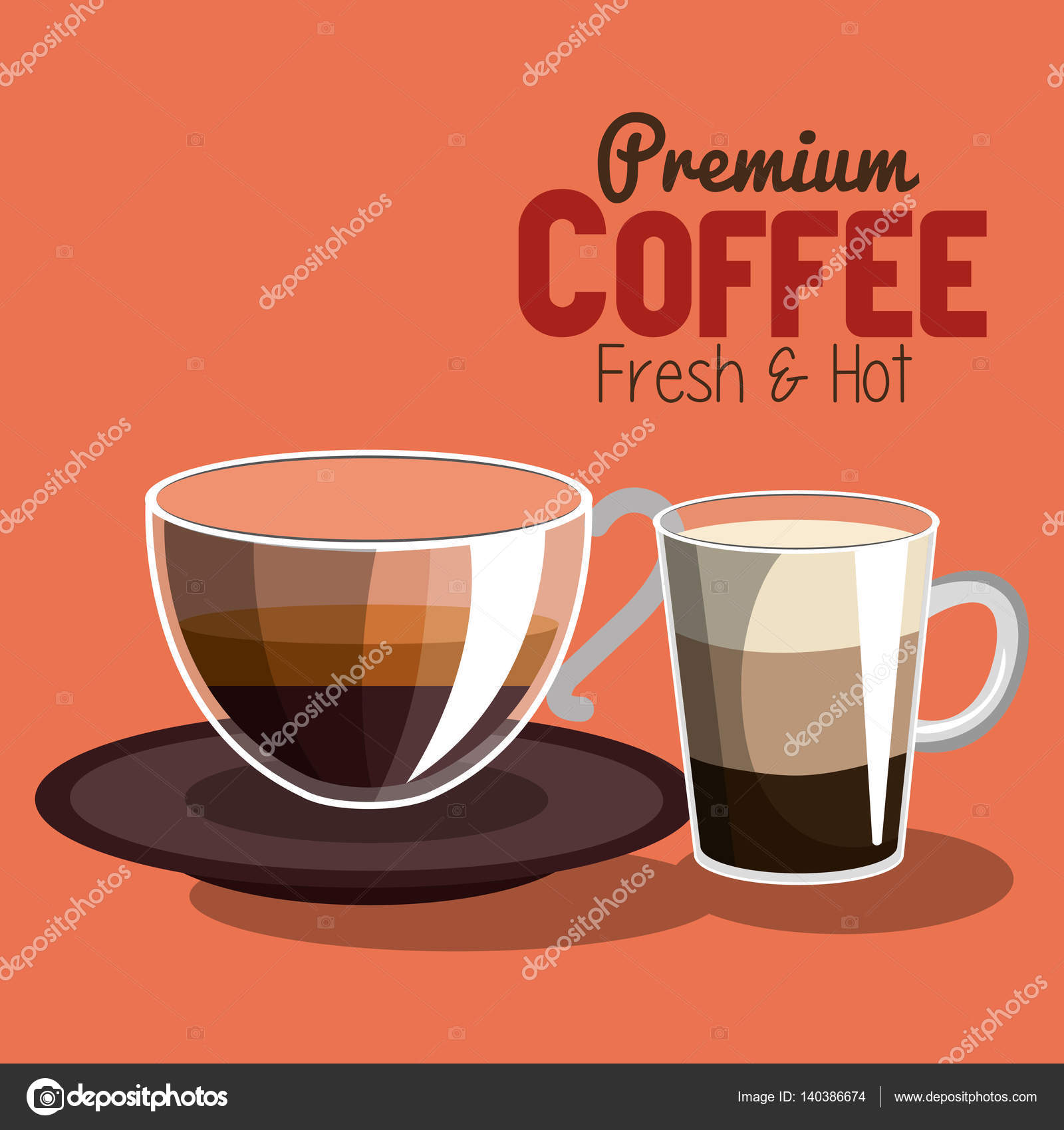 Delicious coffee always fresh poster Stock Vector Image by ©yupiramos ...
